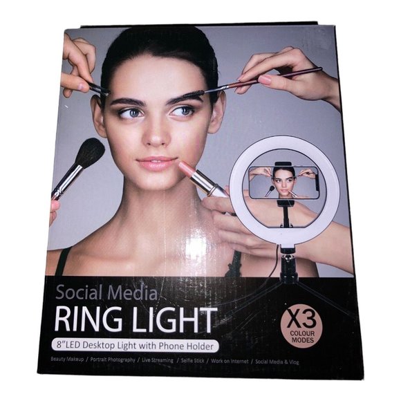 Other | Lot Of 2 Units Ring Light 8 Inch Round Led W Desk Tripod New ...